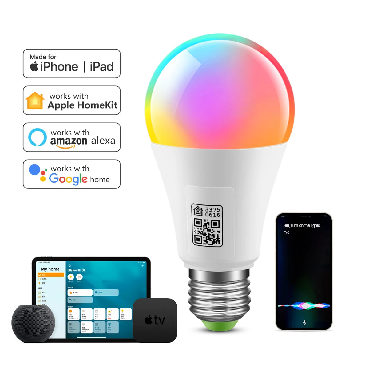 SmartGlow MFI Certified LED Wi-Fi Light Bulb – Faunas Galore